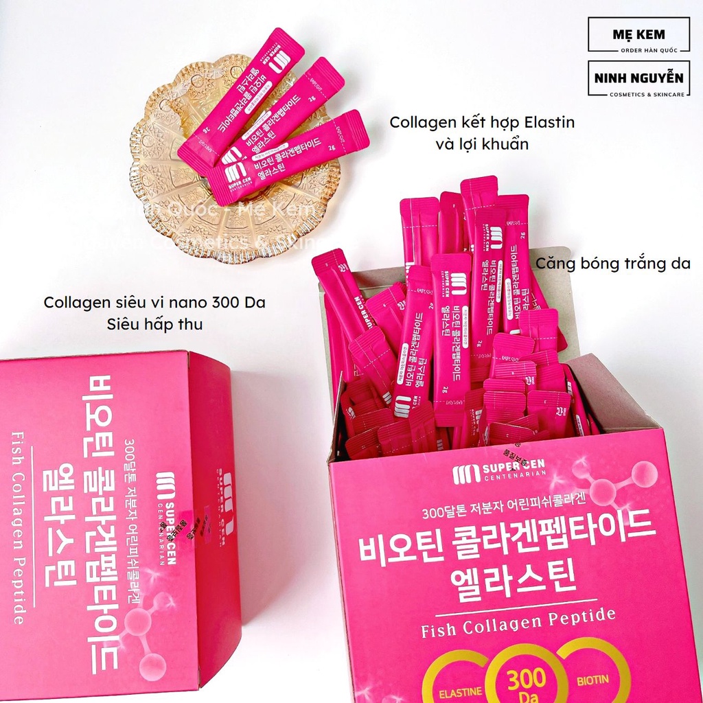 Super Cen nano Micro Fish Collagen Peptide Elastin Drink Powder 180 ...