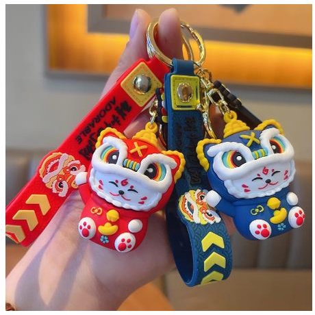 1pc Creative Keychains 2023 New Year of the Tiger Lucky Cat Pendant ...