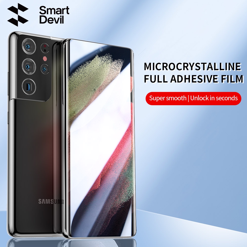 SmartDevil UV Full Glue Tempered Glass Privacy Film For Samsung S22 ultra Microcrystalline Soft ...