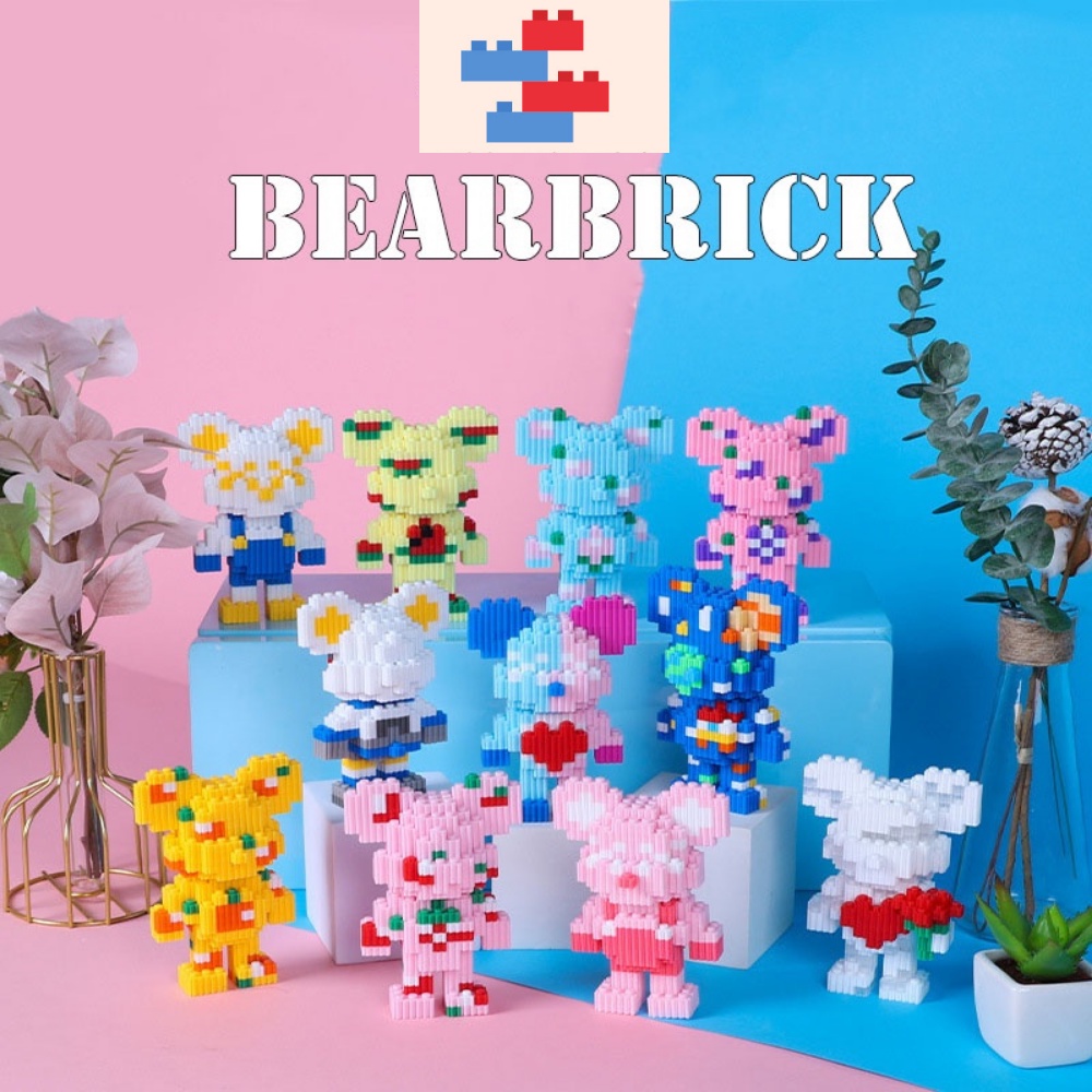 Mini Bearbrick Assembling Toy 12cm, Bearbrick 3D Assembling Toy Model ...
