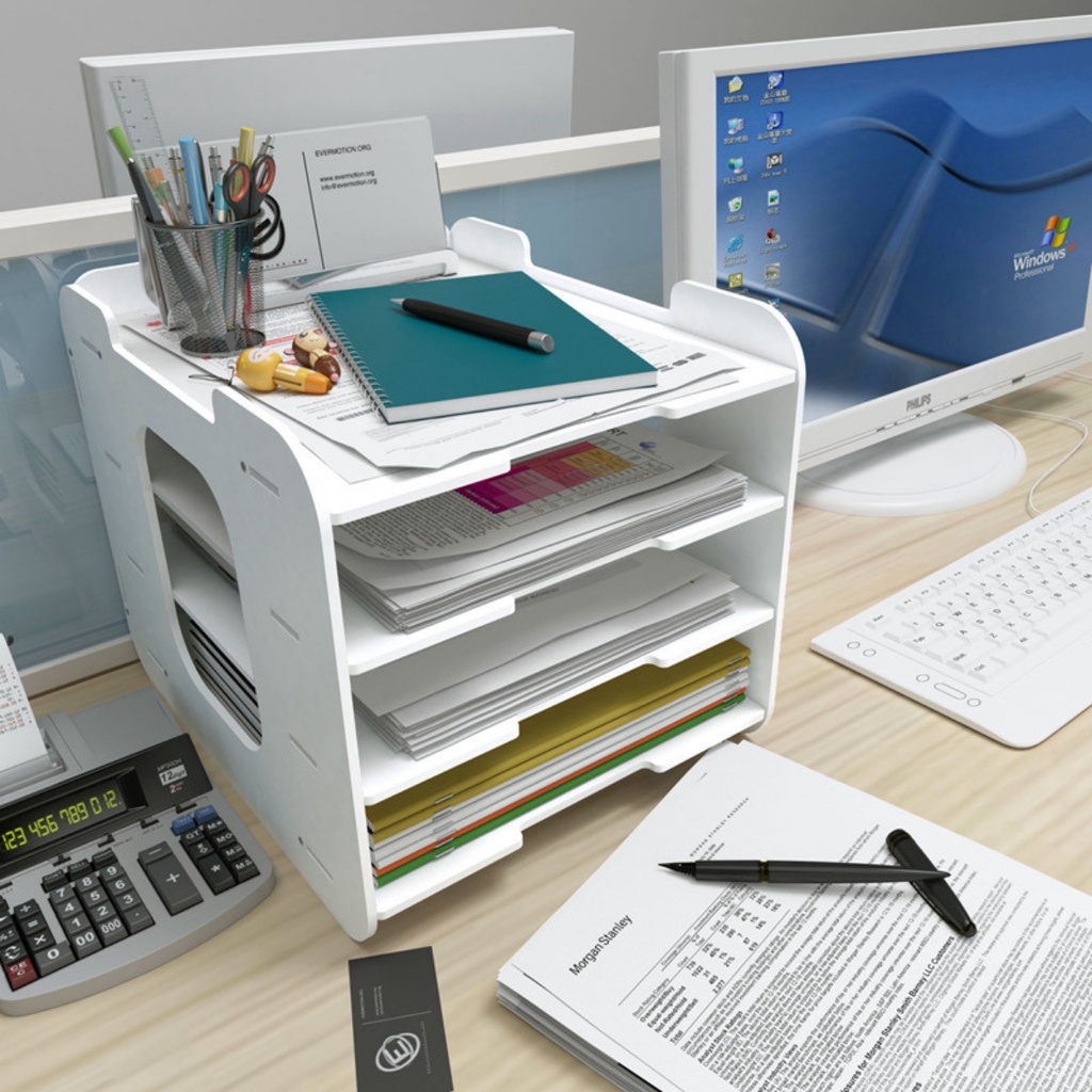 Document Box Tray Shelf Document Shelf, Desktop Document Shelf Made of ...