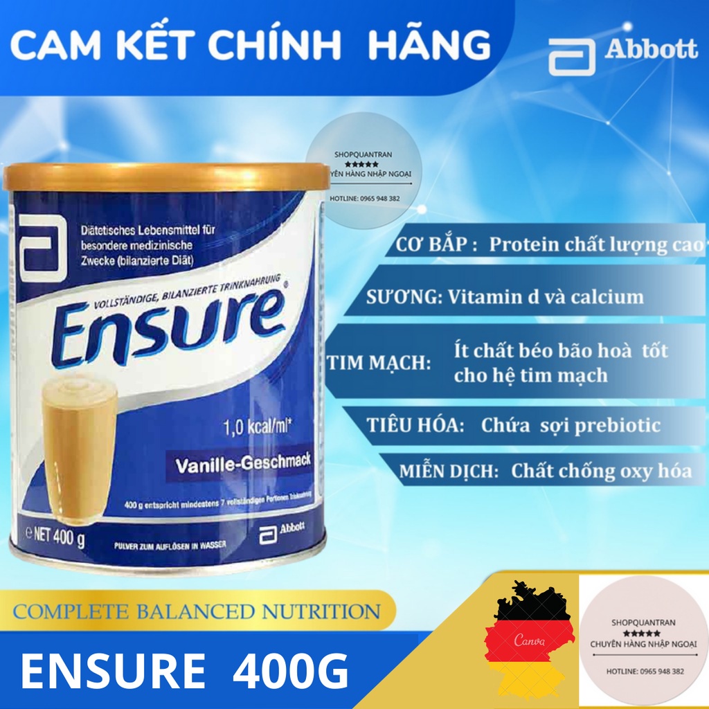 (Domestic Germany) German Ensure milk 400g vanilla flavor helps ...