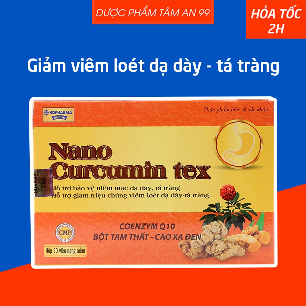 Nano Curcumin Tex pills support protection and reduce duodenal ulcers - Box of 30 pills | Shopee ...