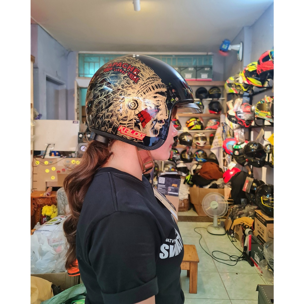 Genuine M139 3/4 soundproof helmet with black Apache stamp | Shopee ...