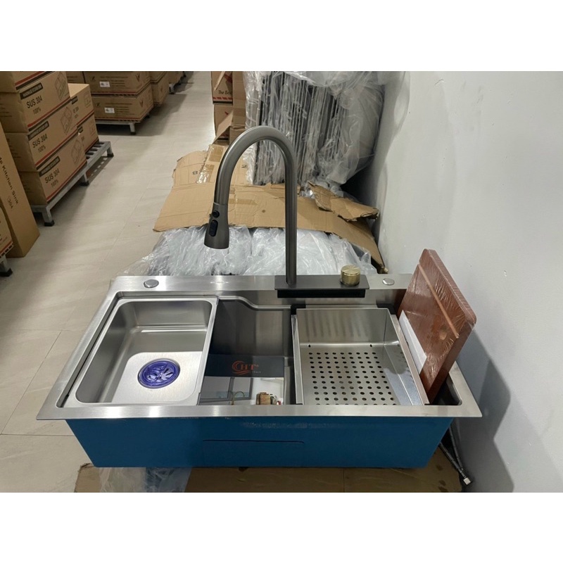 Da Nang 1-hole sink, large compartment with Smart Horizontal Waterfall ...