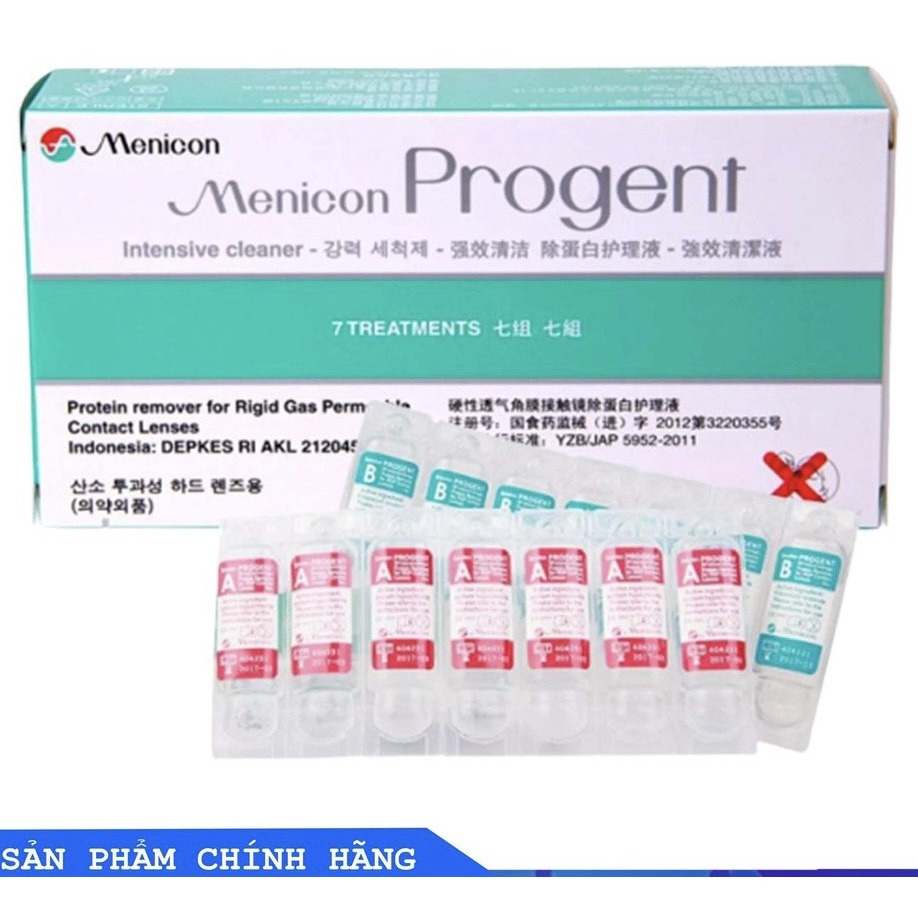 Menicon Progent hard contact lens cleaning solution, box of 14 tubes ...