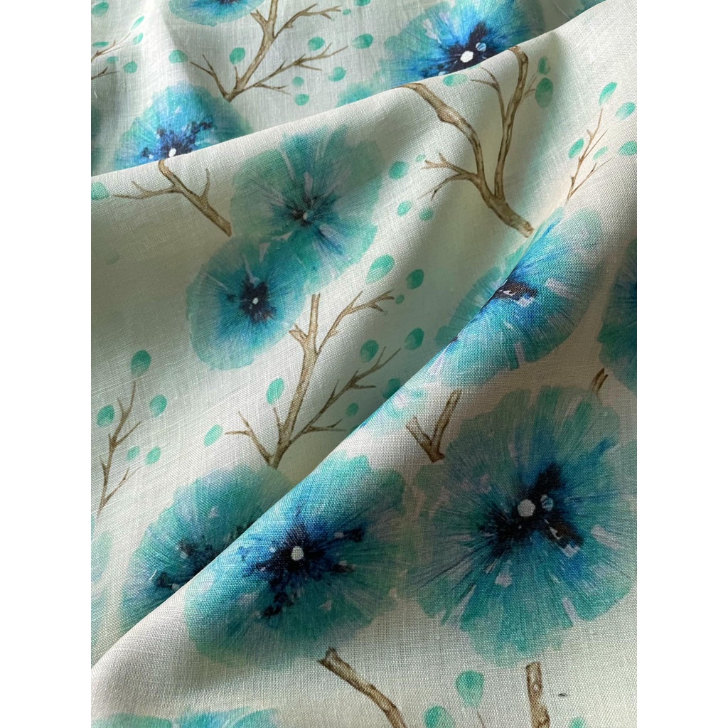 Genuine premium palm flower linen fabric, premium limited edition, size ...