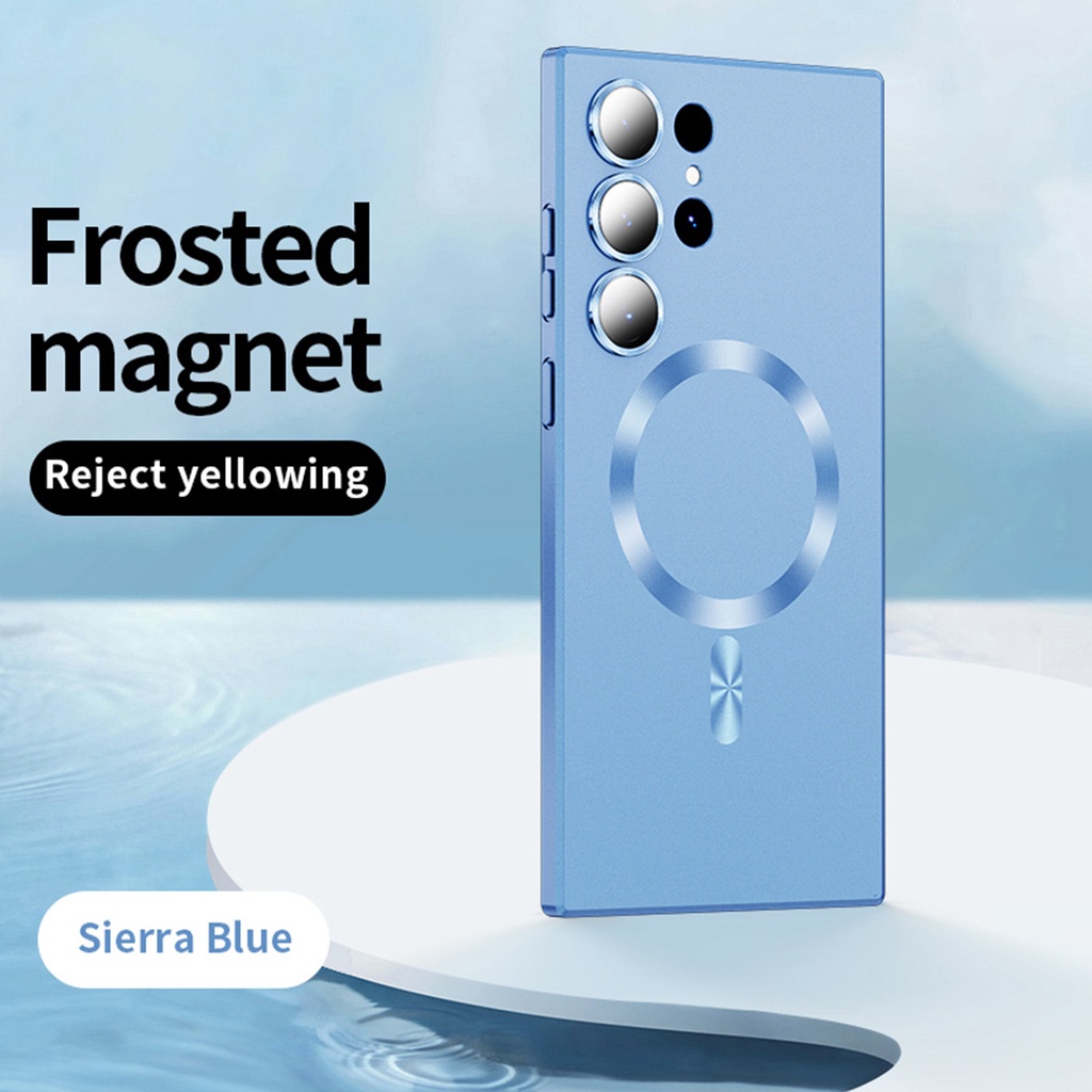 Luxury Liquid Silicone Magnetic Case Samsung Galaxy S22 S23 S21 Ultra S20 fe Casetify Camera ...