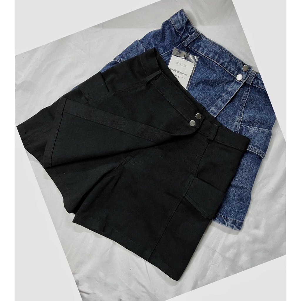 Jeans fake ribbed pockets, super personality deviated flap CV01 ...