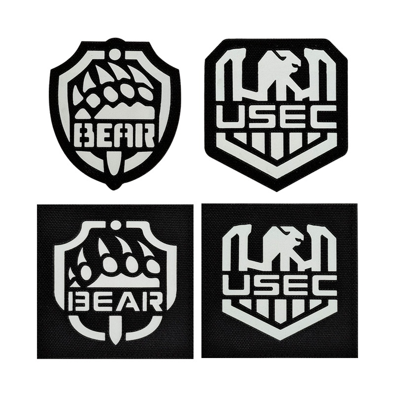 Luminous Escape Takov Game Merchandise Badge Laser Engraving BEAR USEC Cloth Sticker Velcro Felt ...
