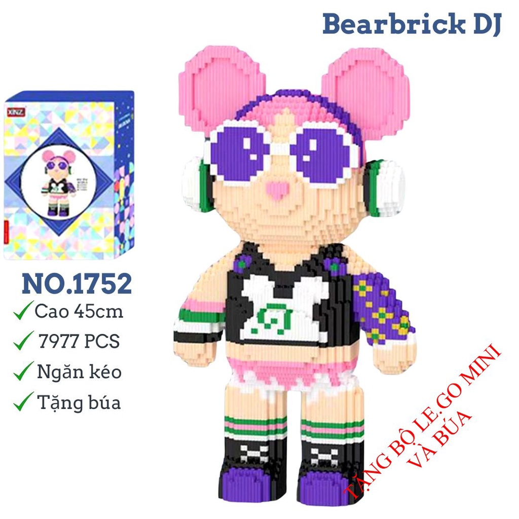 Lego BEARBRICK puzzle set with mini Lego mini and hammer set | Shopee ...