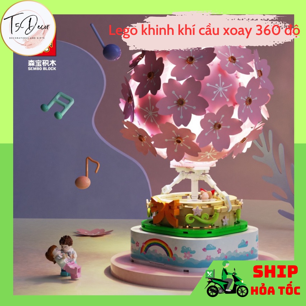 Cherry Blossom Hot Air Balloon Assembly Set, With Lights And Music ...