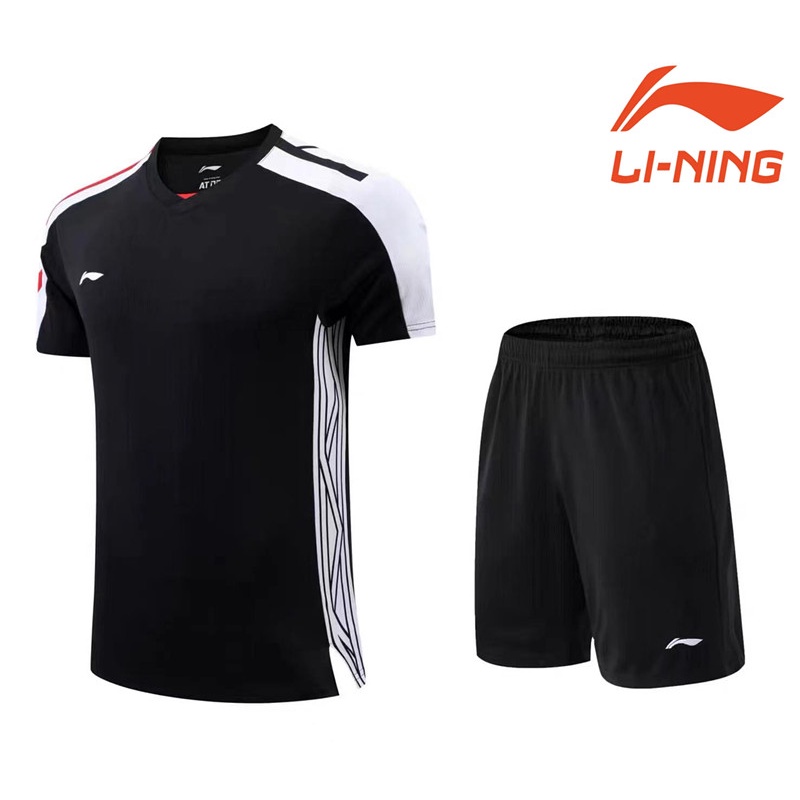 Li Ning's New Badminton Clothing Men's and Women's Short Sleeve Competition Training Shirt Top ...