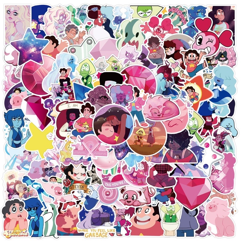 50 Steven Universe Cartoon Waterproof Stickers | Shopee Malaysia