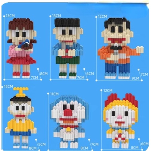 Doremon 3D mini set assembly model (Combo of 6 boxes) | Shopee Malaysia