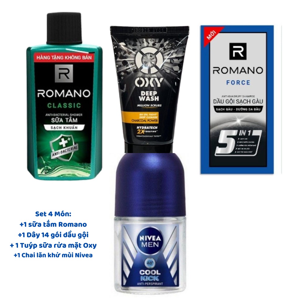 OXY Set Of 4 Dishes Including: 1 Bottle Of Nivea Deodorant Roller 12ml ...