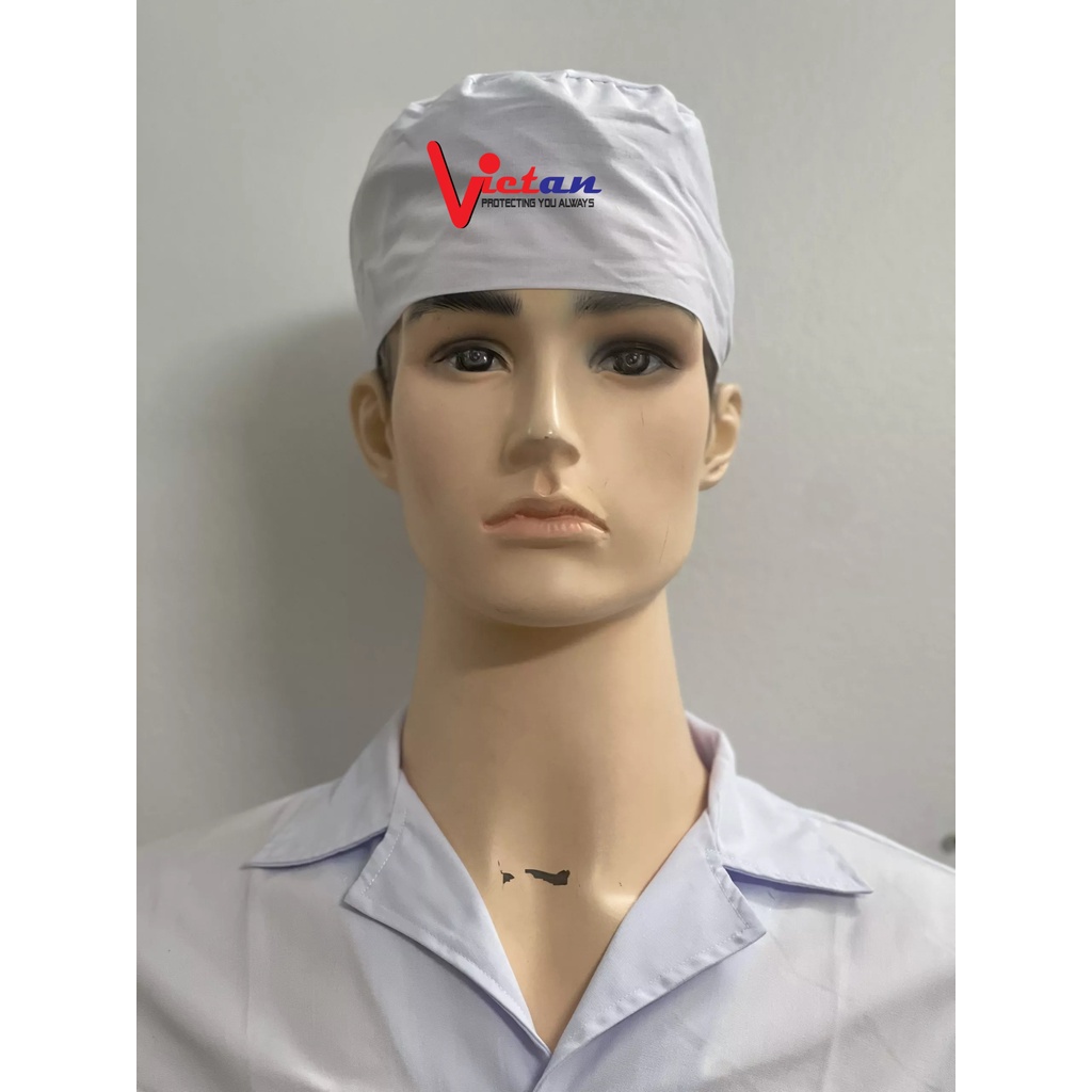 Round medical hat with standing form for doctors and nurses - hood for ...