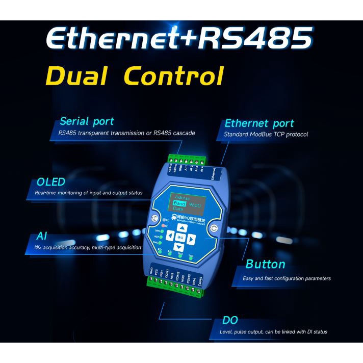 Ai DI DO to RS485 Ethernet analog signal converter supports Modbus RTU ... Ai DI DO to RS485 Ethernet analog signal converter supports Modbus RTU ...