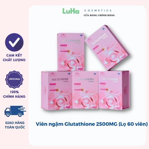 Glutathione lozenges 2500MG pink bottle of 60 tablets, skin whitening ...