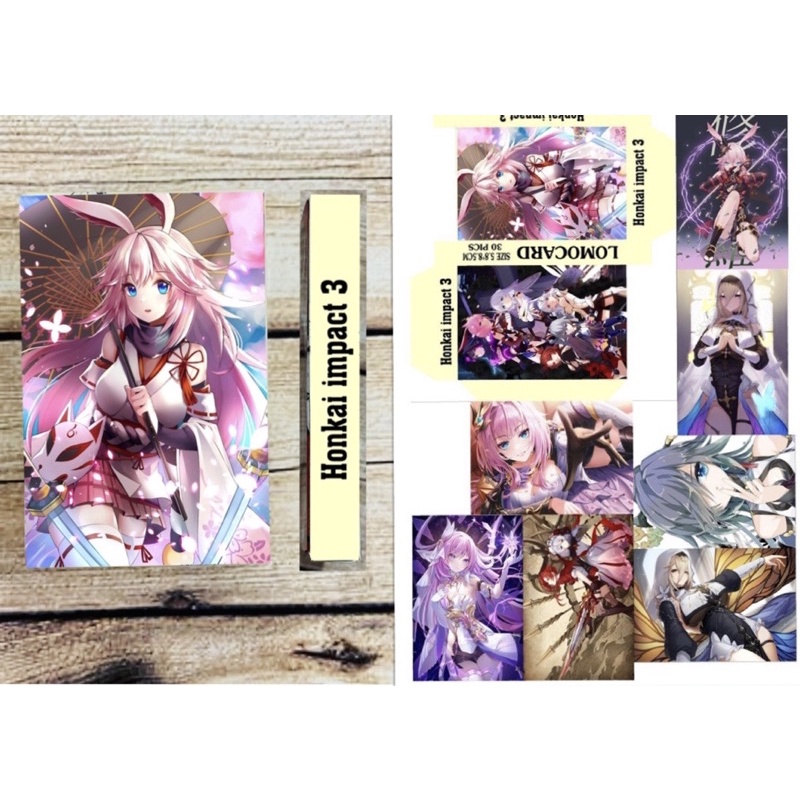 Lomo photo card box of 30 Honkai impact 3 cards/ Honkai impact 3 photo ...