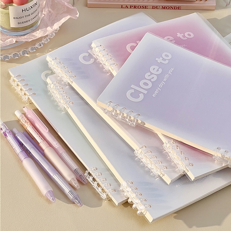 Letit Creative Gradient Loose Leaf Notebook A5 /B5 Refillable Ring ...