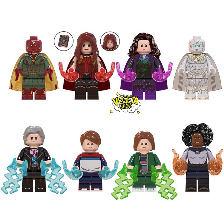 Minifigures New Avengers Marvel Vision Agatha Harness White Vision ...
