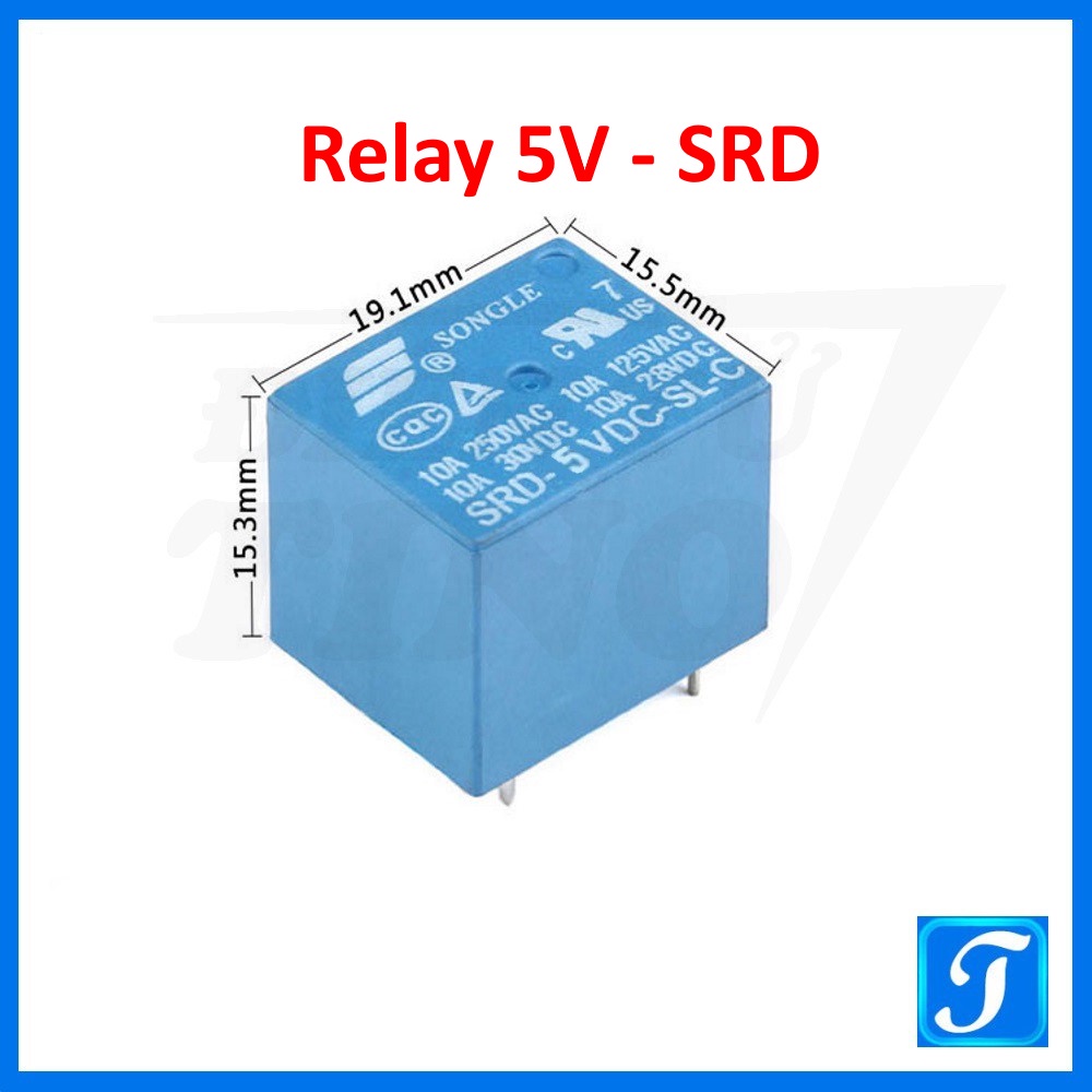 Relay 5V Relay 10A 250VAC SRD-05VDC-SL-A 4 Pins / SL-C 5 Pins | Shopee ...