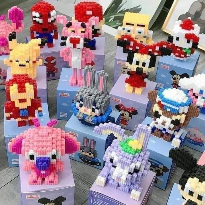 3d assembly model, mini Lego toy set with cute cartoon characters for ...