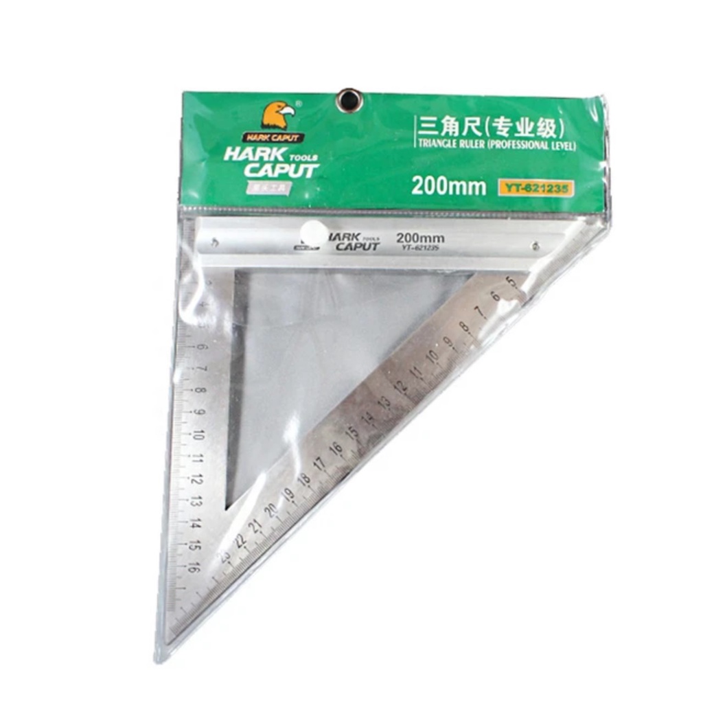 [Genuine-HCM] Hark Caput Stainless Steel Triangle Ruler 20cm | Shopee ...
