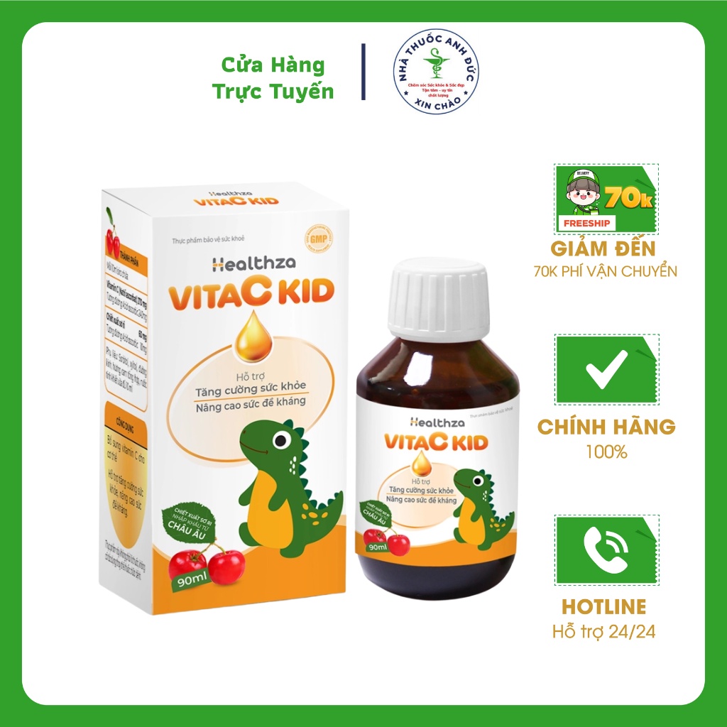 Healthza VitaC Kid Syrup Helps supplement Vitamin C, increase ...