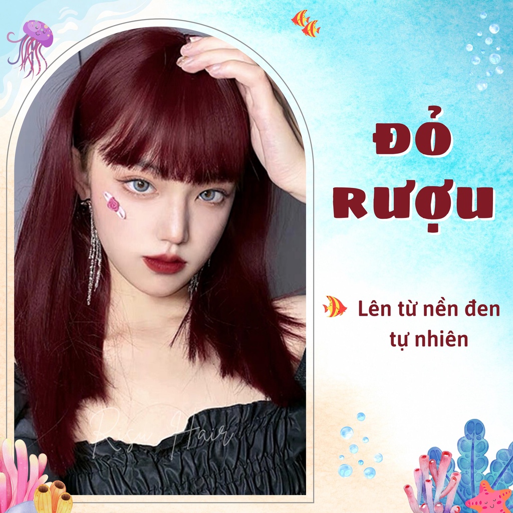 Ruou Wine Red Hair Dye, Made from Natural Black, Unbleached - Risu Hair ...