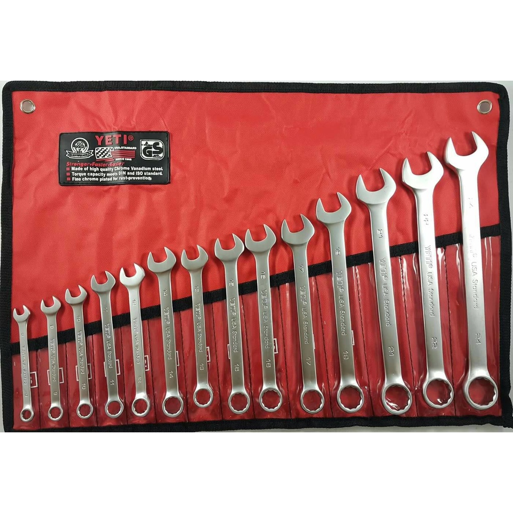 Yeti USA 14 Wrench Set 8-24 Details (Mouth Lock) | Shopee Malaysia