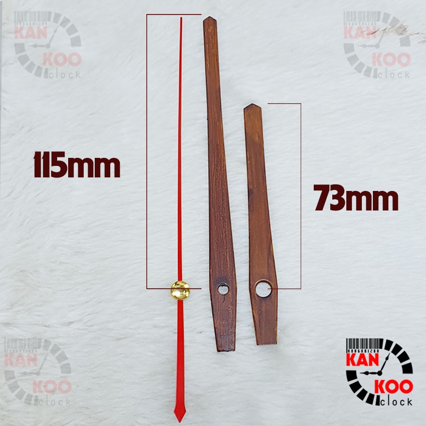 Wood grain wall clock needle Code K1504-WOOD, 12.5cm long hands ...