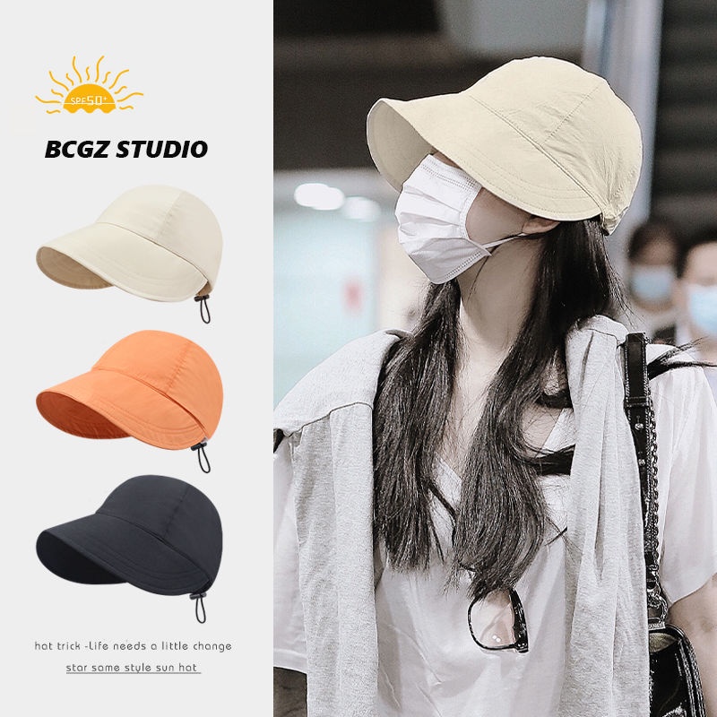 {Newest Fshion bucket hat }Korean cap women beach hat foldable Quick ...