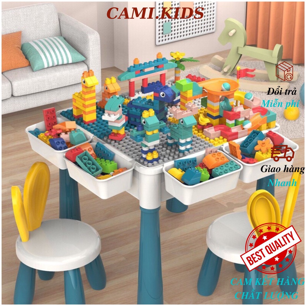Multi-functional assembly table for children with chair, comes with a ...