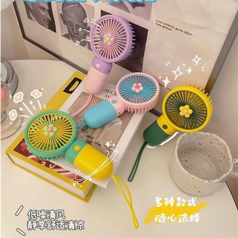 Mini Fan Rechargeable Fan Candy Color 1200mAh Portable Handheld Handy ...