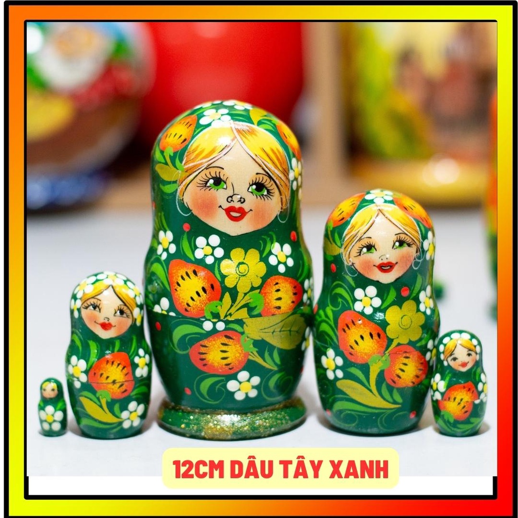 (EXTREMELY Cute) MATRYOSHKA RUSSIAN DOLL SET 5 LAYERS STRAWBERRY AND ...
