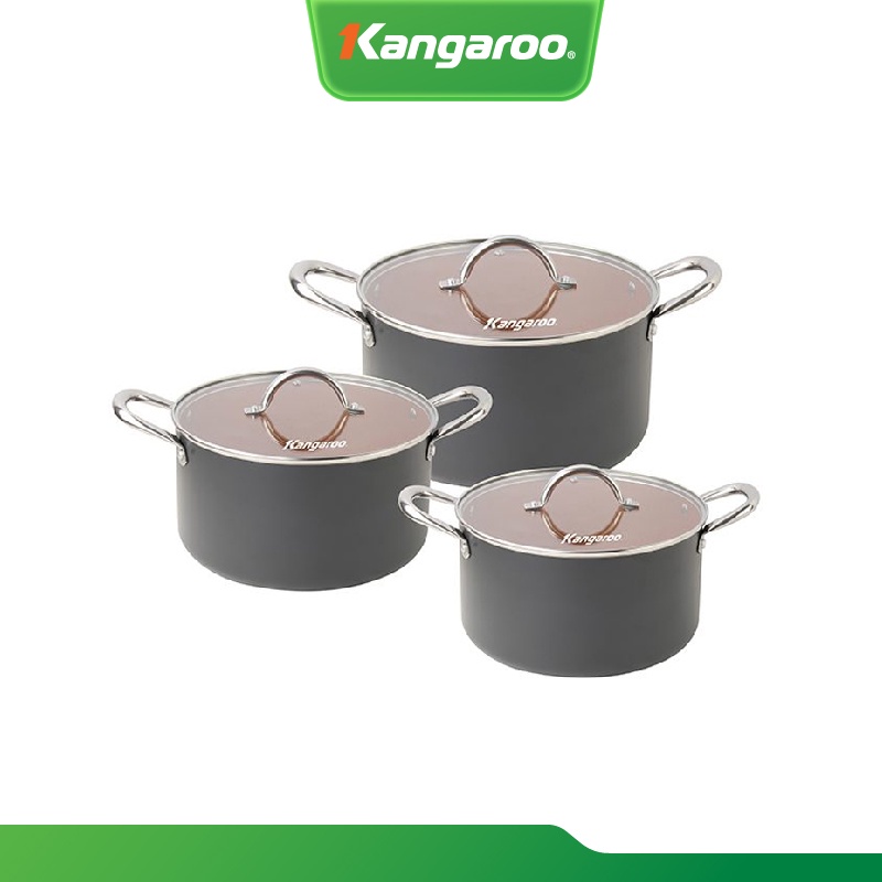 Aluminum Bottom Pot Set From KG 938 Kangaroo | Shopee Malaysia