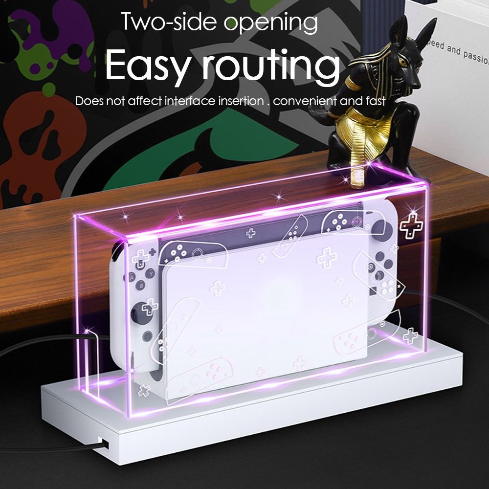 Dust Cover Luminous Base Box for Nintendo Switch/OLED Switched Acrylic ...