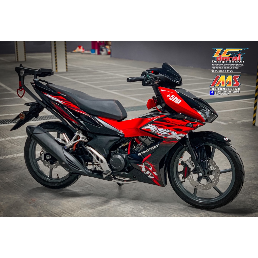 Winner X red fire boss sticker, cover sticker (high-end motorbike decal ...