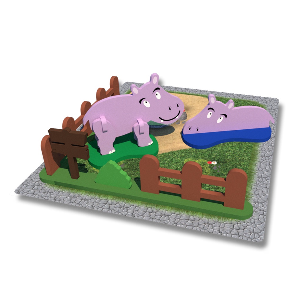 Kid Z06 - HIPPO Wooden Coloring Assembly Model Toy | Shopee Malaysia