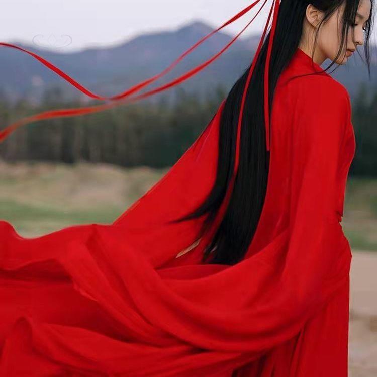 Red Hanfu Female Adult Wei Jin Style 150 Small Chinese Super Fairy Man ...