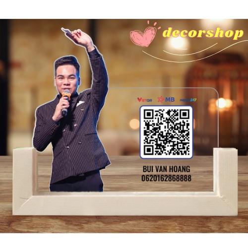 Desktop QR code scanning mica board, printed on demand, printed with QR ...
