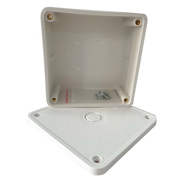 Technical box with screws, copper threaded base for electrical ...