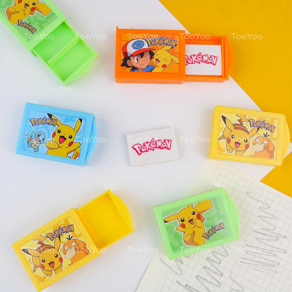 Unique Pikachu Pokemon magic pencil eraser box TooYoo BK00475 | Shopee ...
