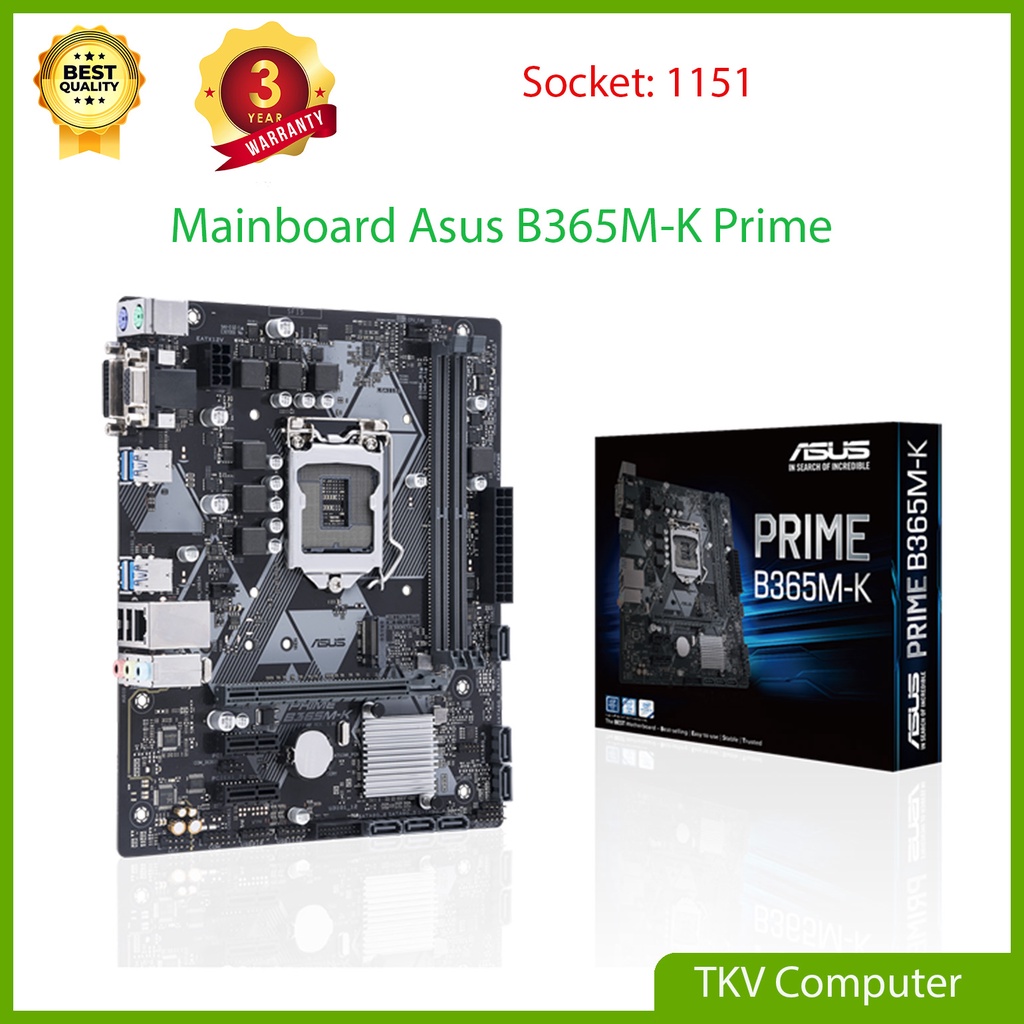 Mainboard Asus Prime B365 M-K - Socket 1151 - form mATX - DDR4 with LED | Shopee Malaysia