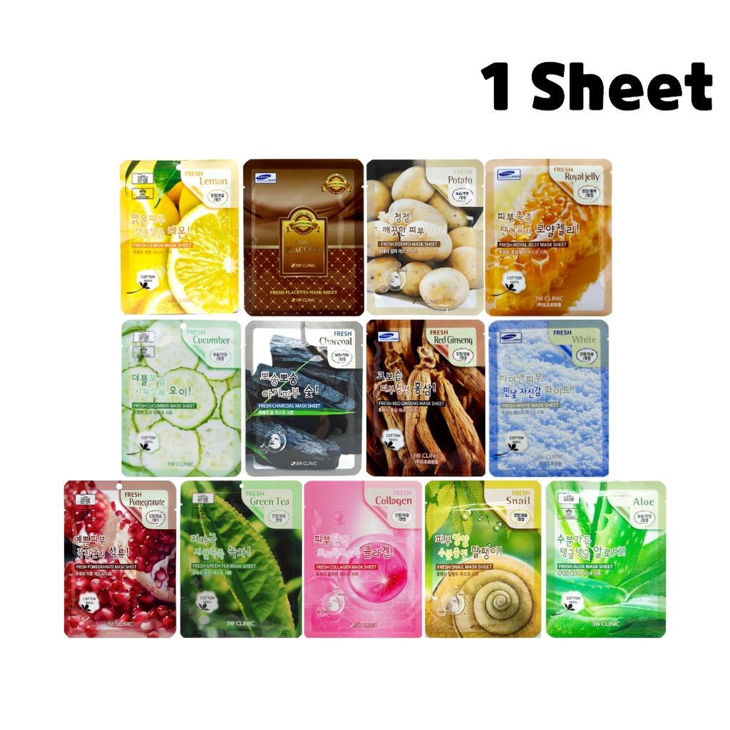 [3W CLINIC] Fresh Mask 1Sheet | Shopee Malaysia