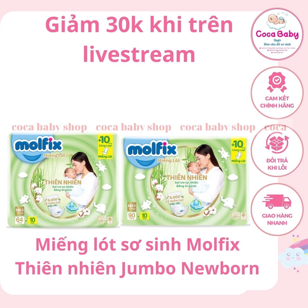 Molfix Natural Jumbo Newborn 1 Newborn pads (under 1 month old) Pack of ...