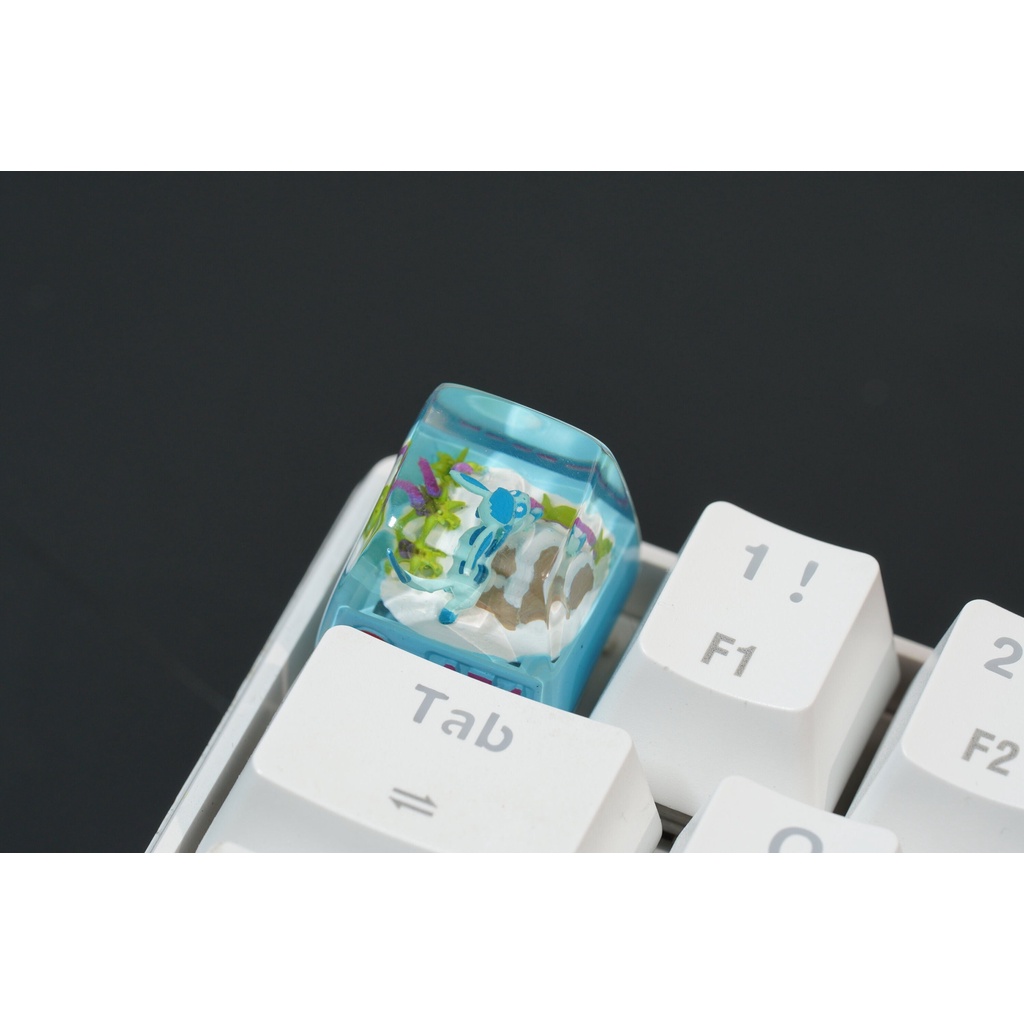 Glaceon Keycap resin pokemon - mechanical keyboard buttons - artisan ...