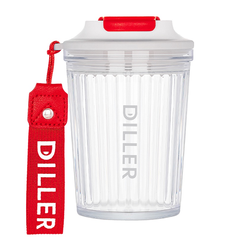 Diller Tritan Water Bottle Coffee Cup BPA Free With Spout Lid Leak ...